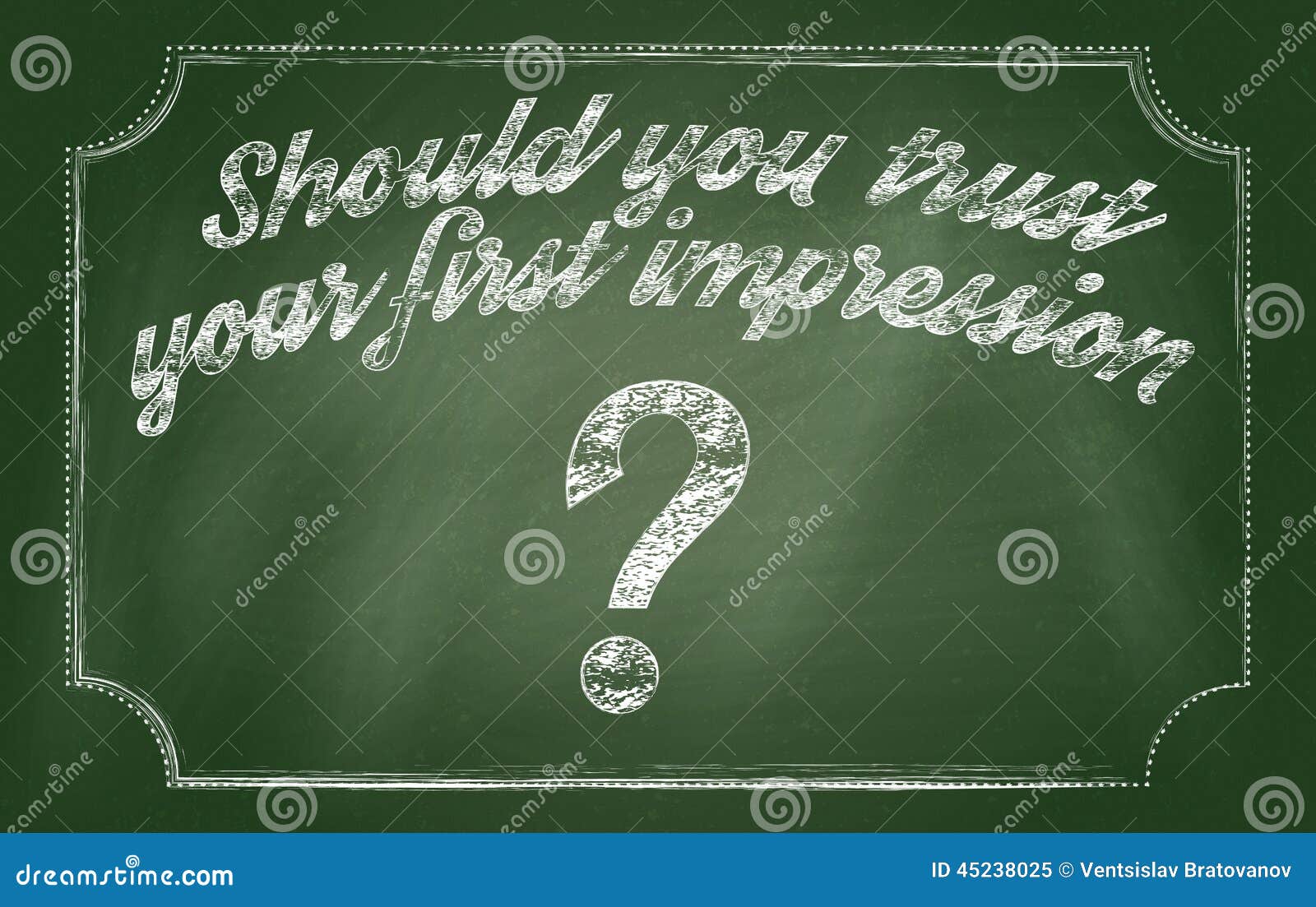Should You Trust Your First Impression Stock Image - Image of ...