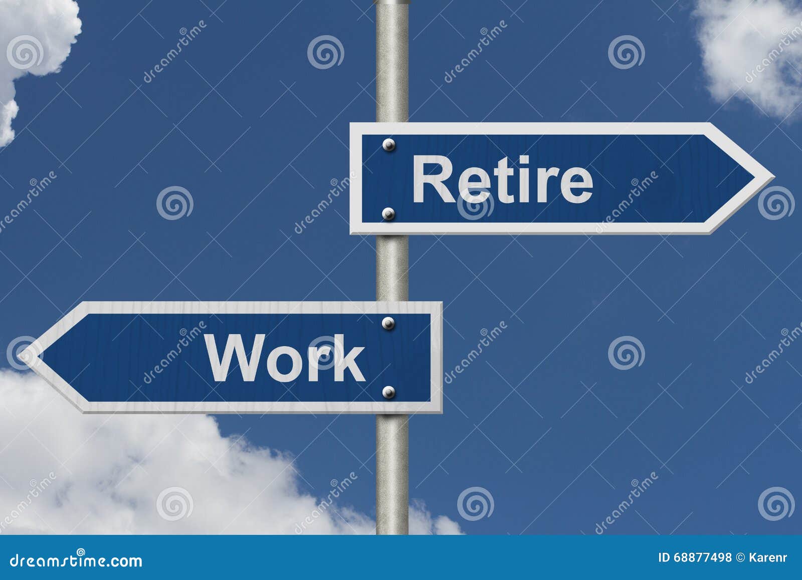 Should you Work or Retire stock photo. Image of decision - 68877498