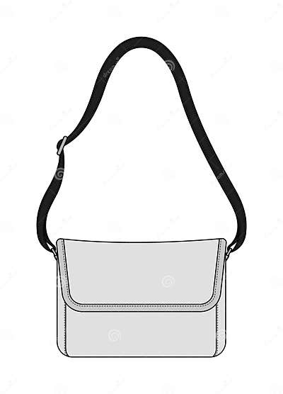 Shoulder Bag Template Illustration Stock Vector - Illustration of purse ...