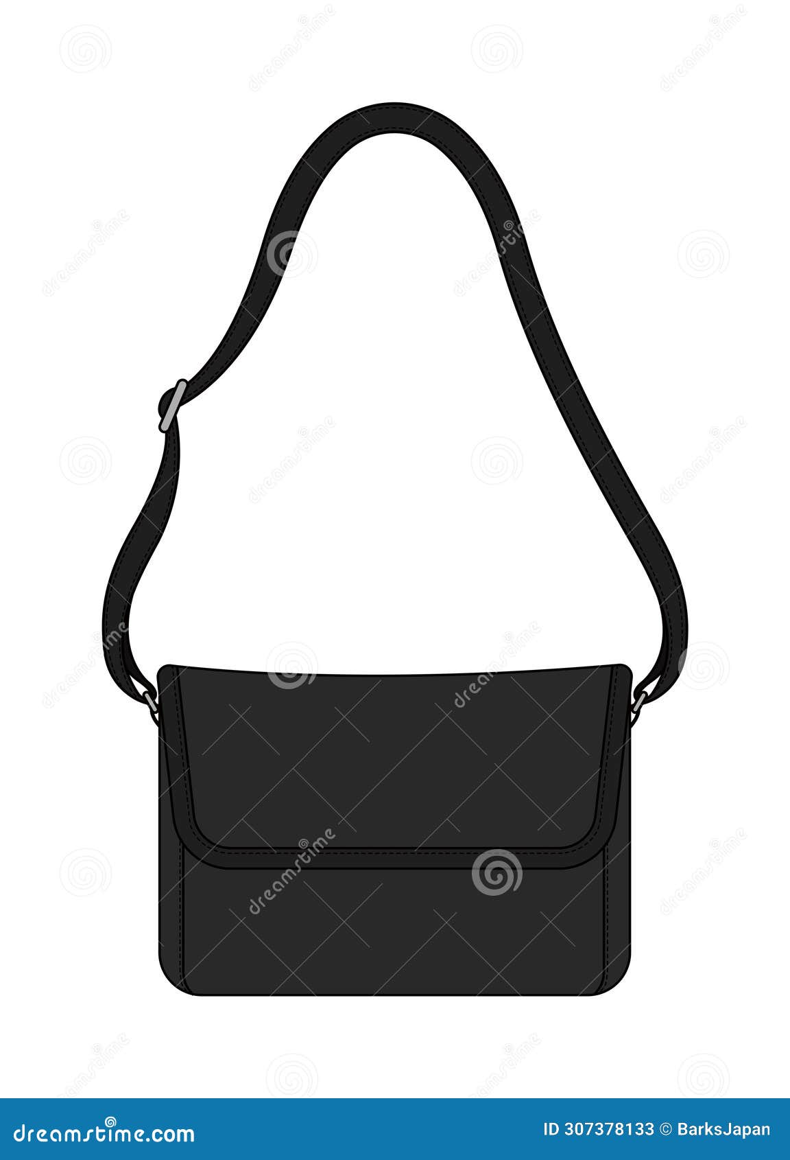 Shoulder Bag Template Illustration Stock Vector - Illustration of women ...