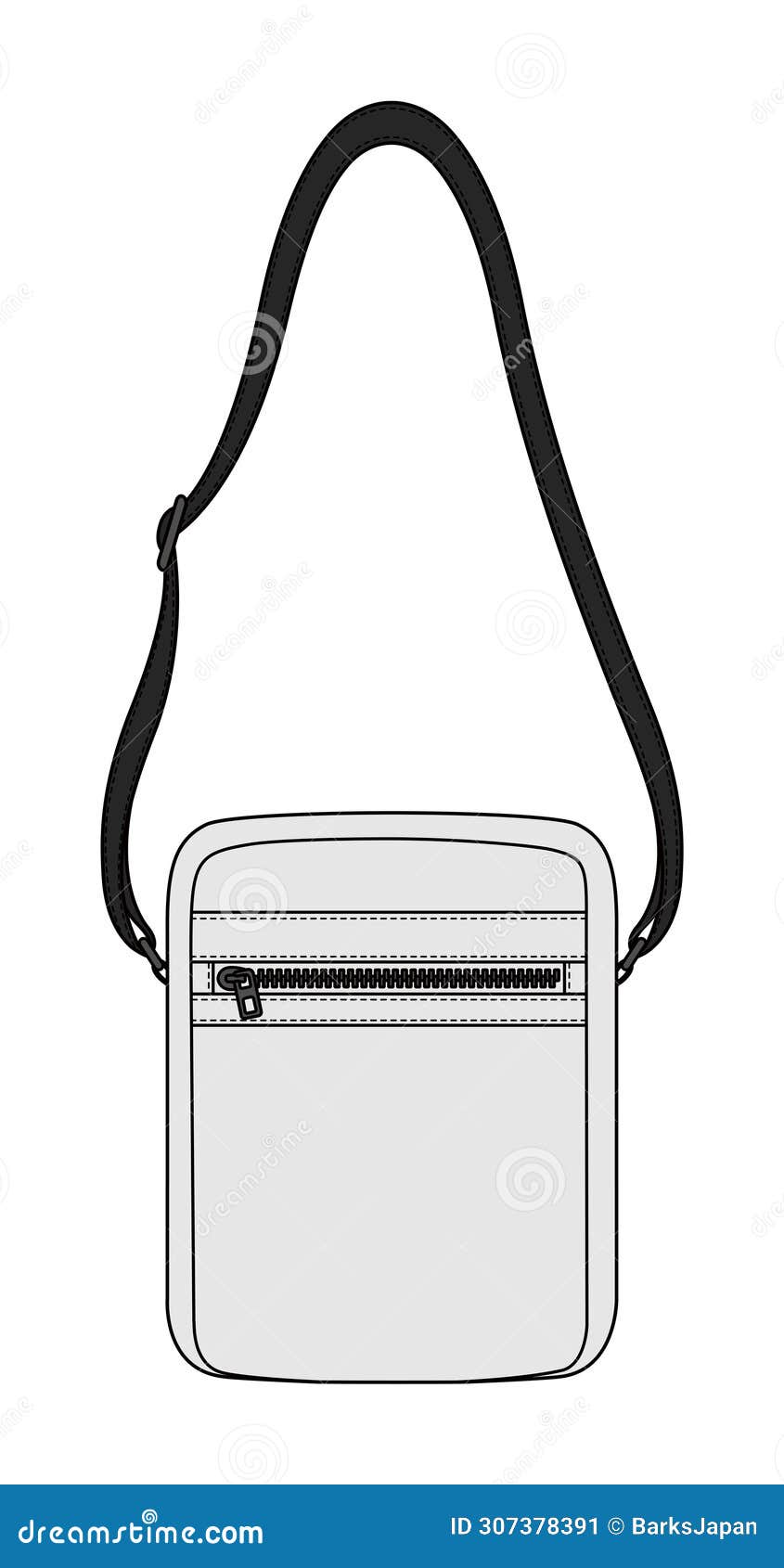 Shoulder Bag Template Illustration Stock Vector - Illustration of ...