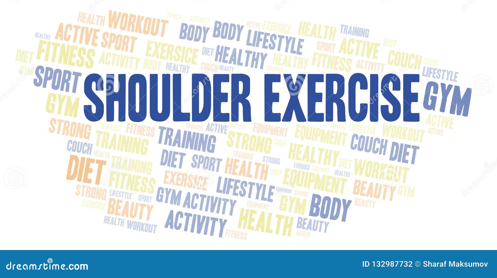 Shoulder Exercise Word Cloud Stock Illustration - Illustration of ...