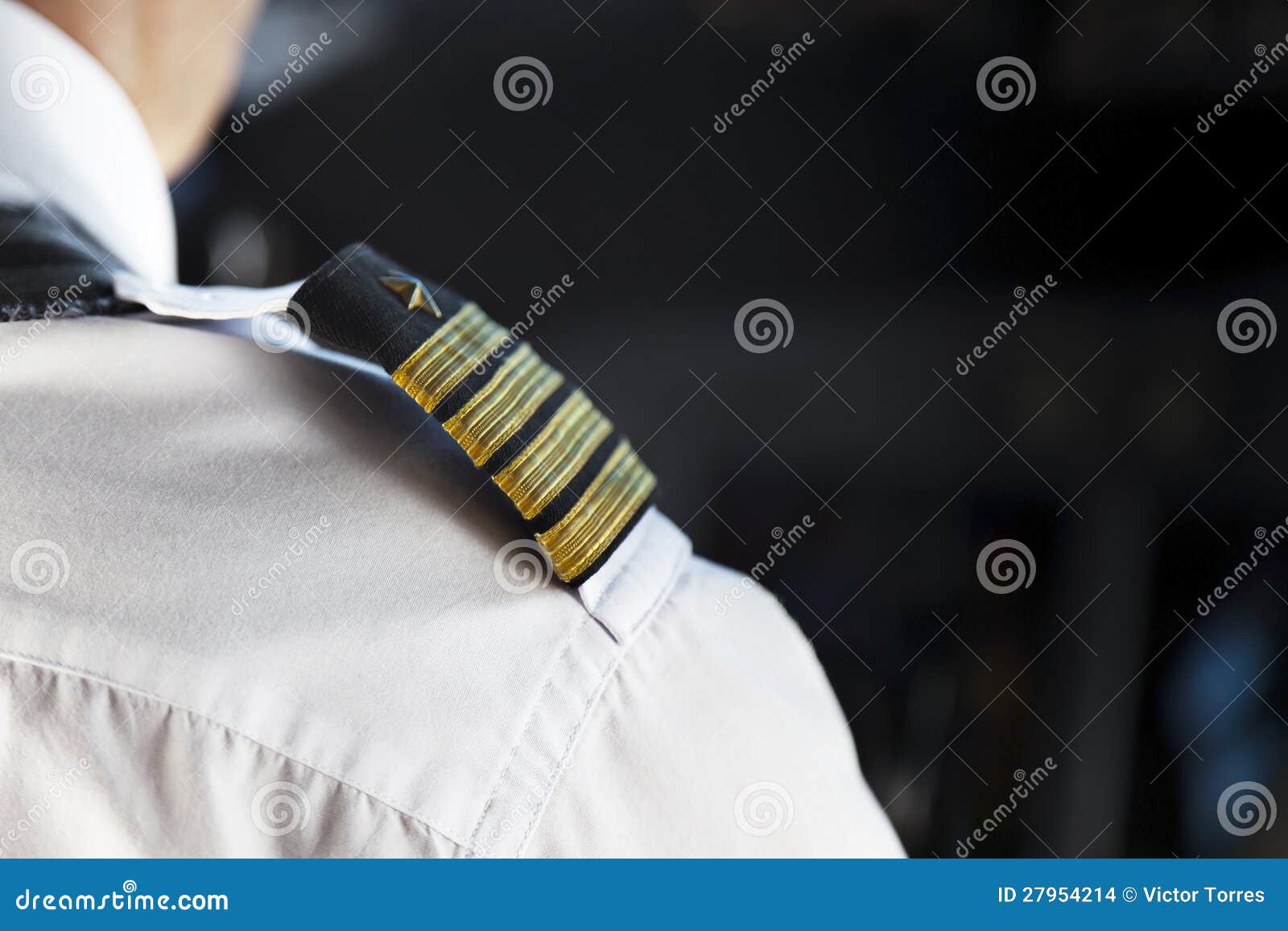 Shoulder Golden Pilot Badge Stock Photo - Image of captain, male: 27954214
