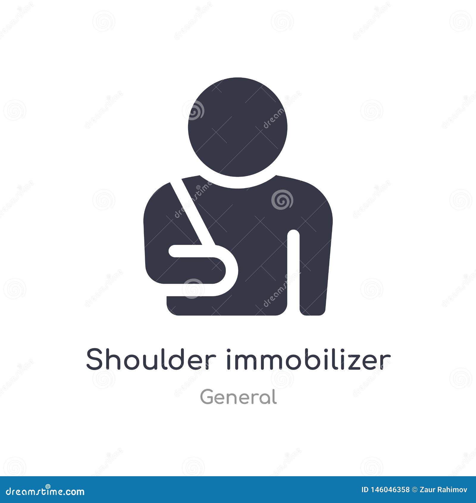 Shoulder Immobilizer Icon. Isolated Shoulder Immobilizer Icon Vector ...