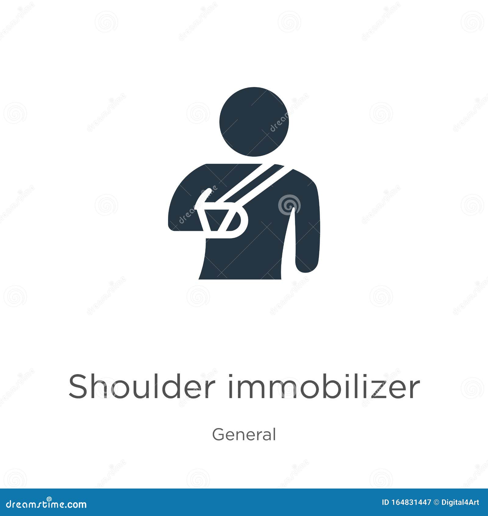 Shoulder Immobilizer Icon Vector. Trendy Flat Shoulder Immobilizer Icon ...