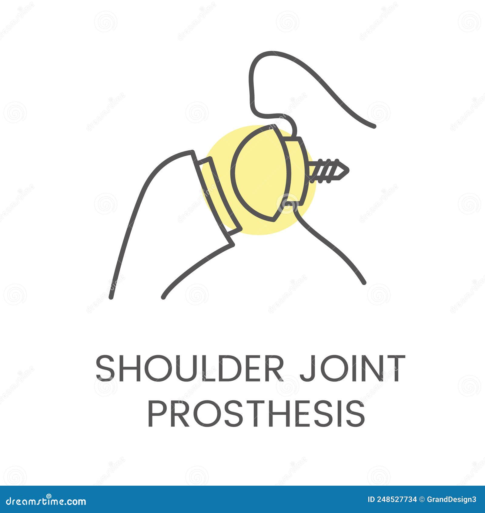 Shoulder Joint Linear Vector Icon Stock Vector - Illustration of ...