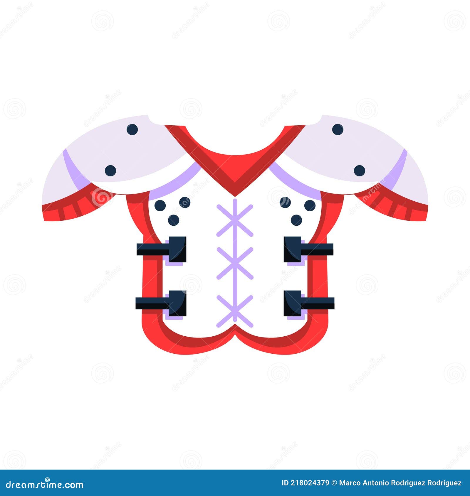 Shoulder Pad and Chest Protector Stock Vector - Illustration of vector ...