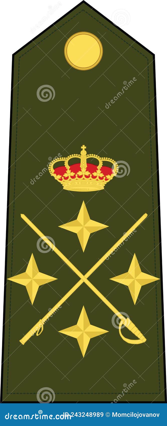Shoulder Army Mark Insignia of the Spanish GENERAL of the ARMY Stock ...