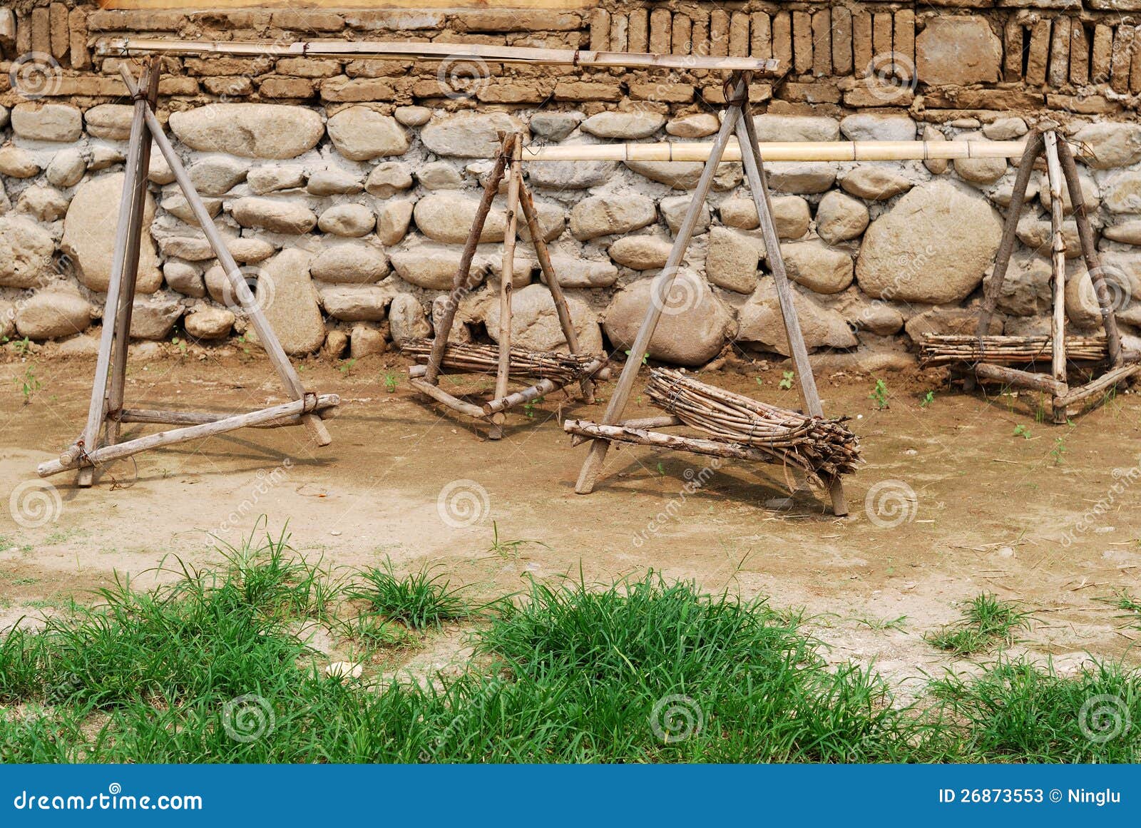 Shoulder pole stock image. Image of balance, villager - 26873553