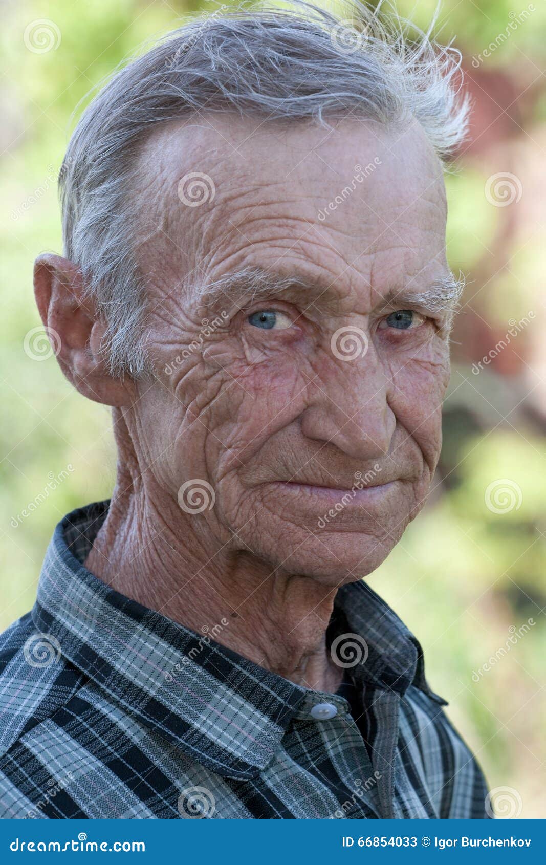 Shoulder Portrait of Elderly Man Stock Image - Image of outdoor, father ...