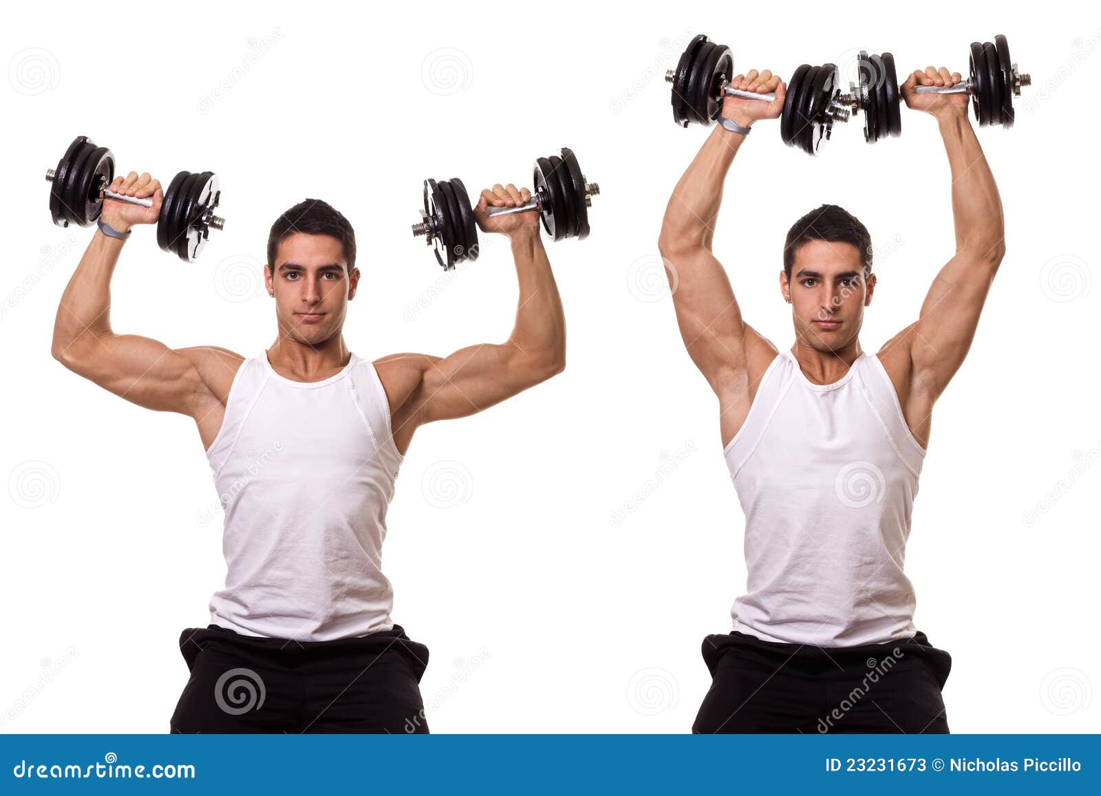 Shoulder Press stock image. Image of shot, fitness, movement - 23231673
