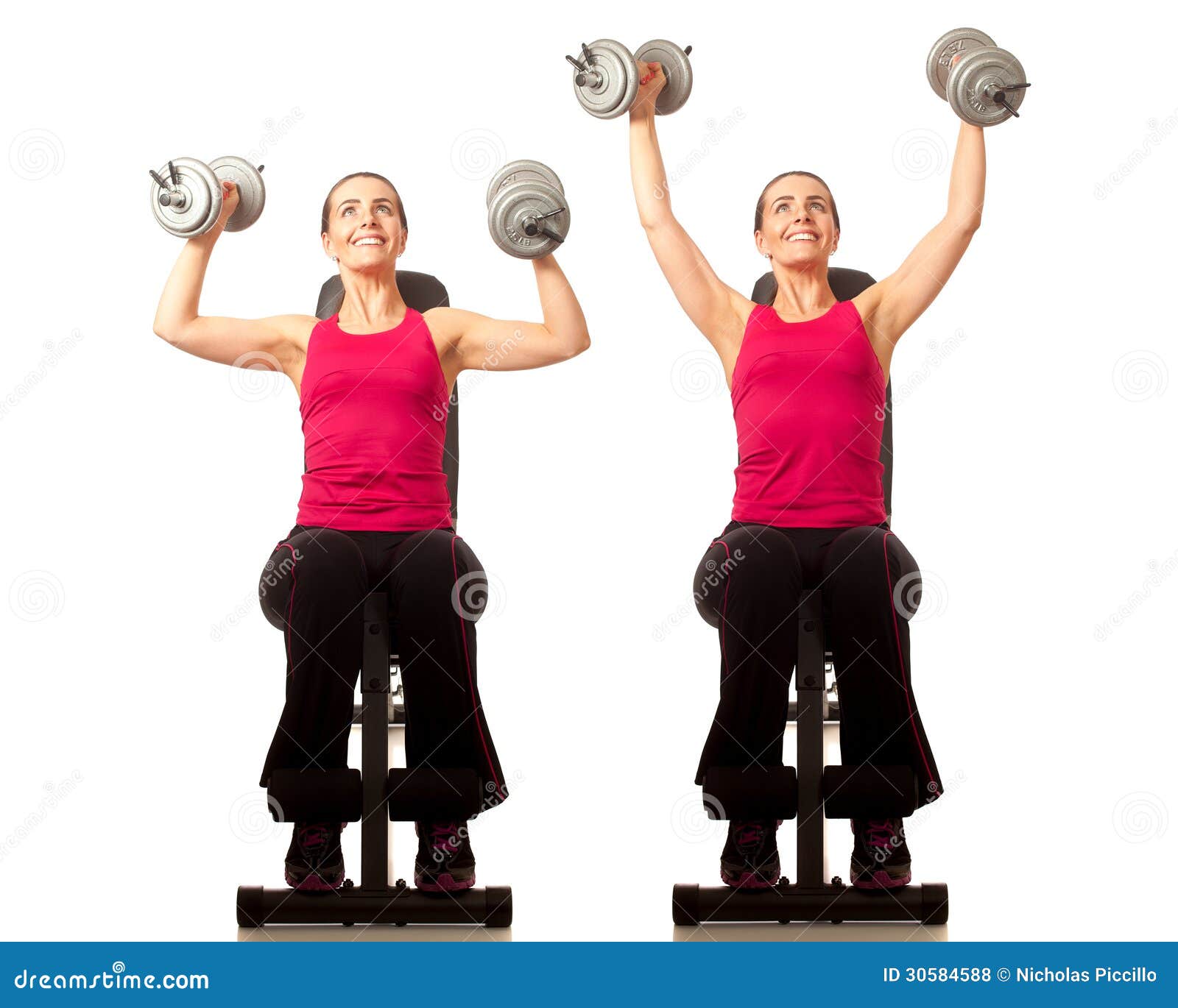 Shoulder Press stock photo. Image of press, lifting, series - 30584588
