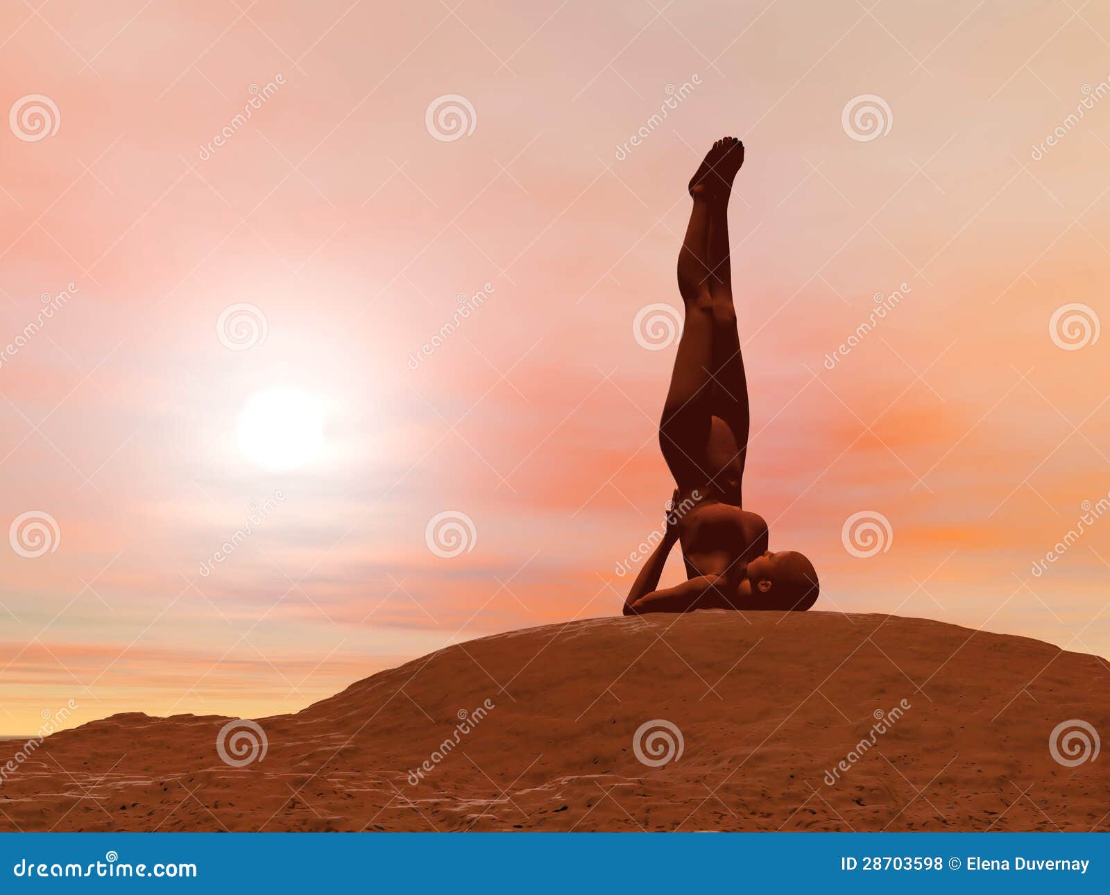 Shoulder Stand, Yoga Pose. Woman Exercising In Sarvangasana Position ...