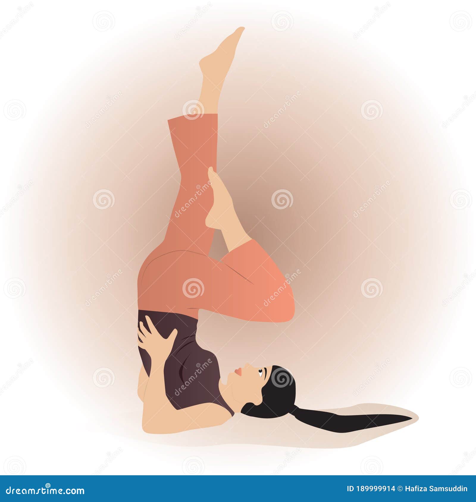 Shoulder Stand Pose. Vector Illustration Decorative Design Stock Vector ...