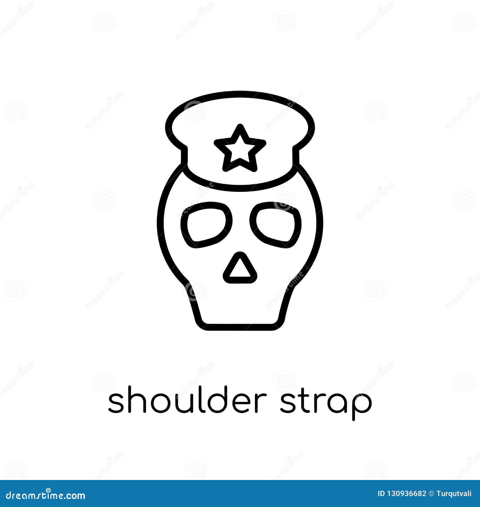 Shoulder Strap Icon from Army Collection. Stock Vector - Illustration ...