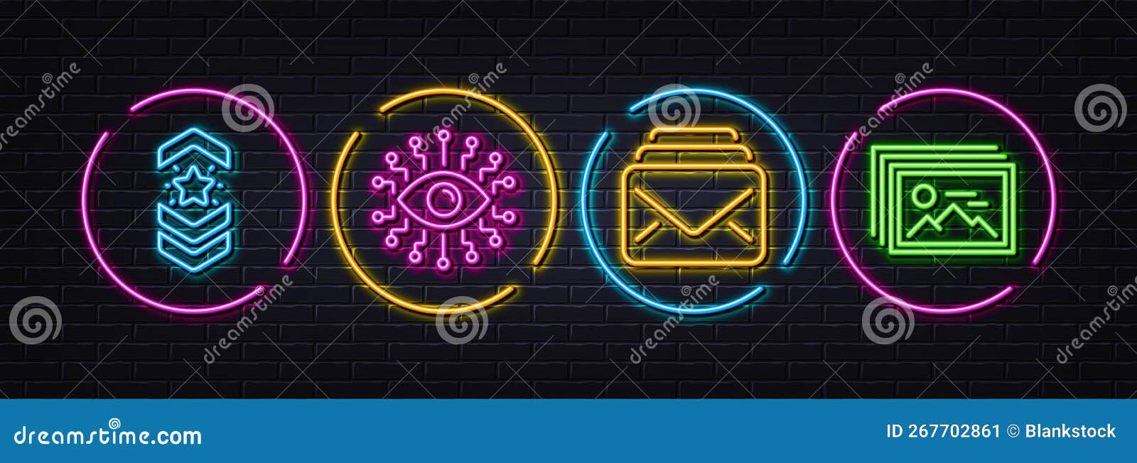 Shoulder Strap, Mail and Artificial Intelligence Minimal Line Icons ...