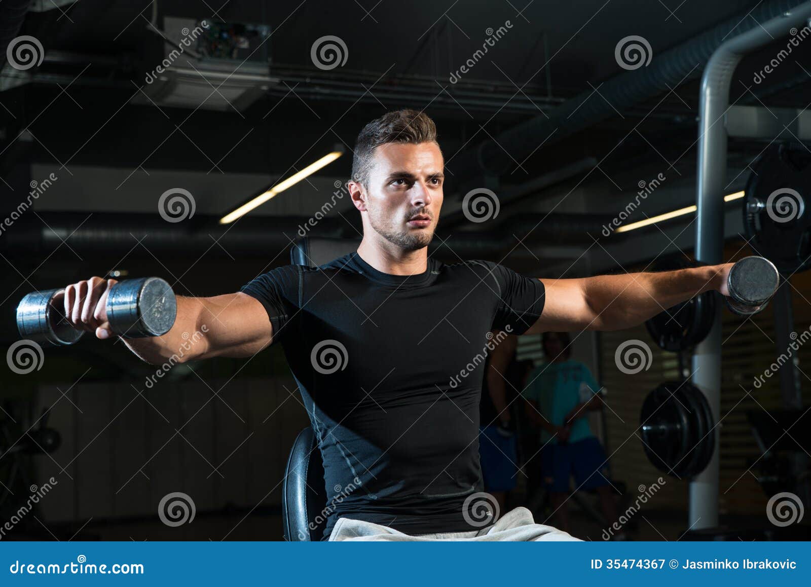 Shoulder Workout stock image. Image of health, flexing - 35474367