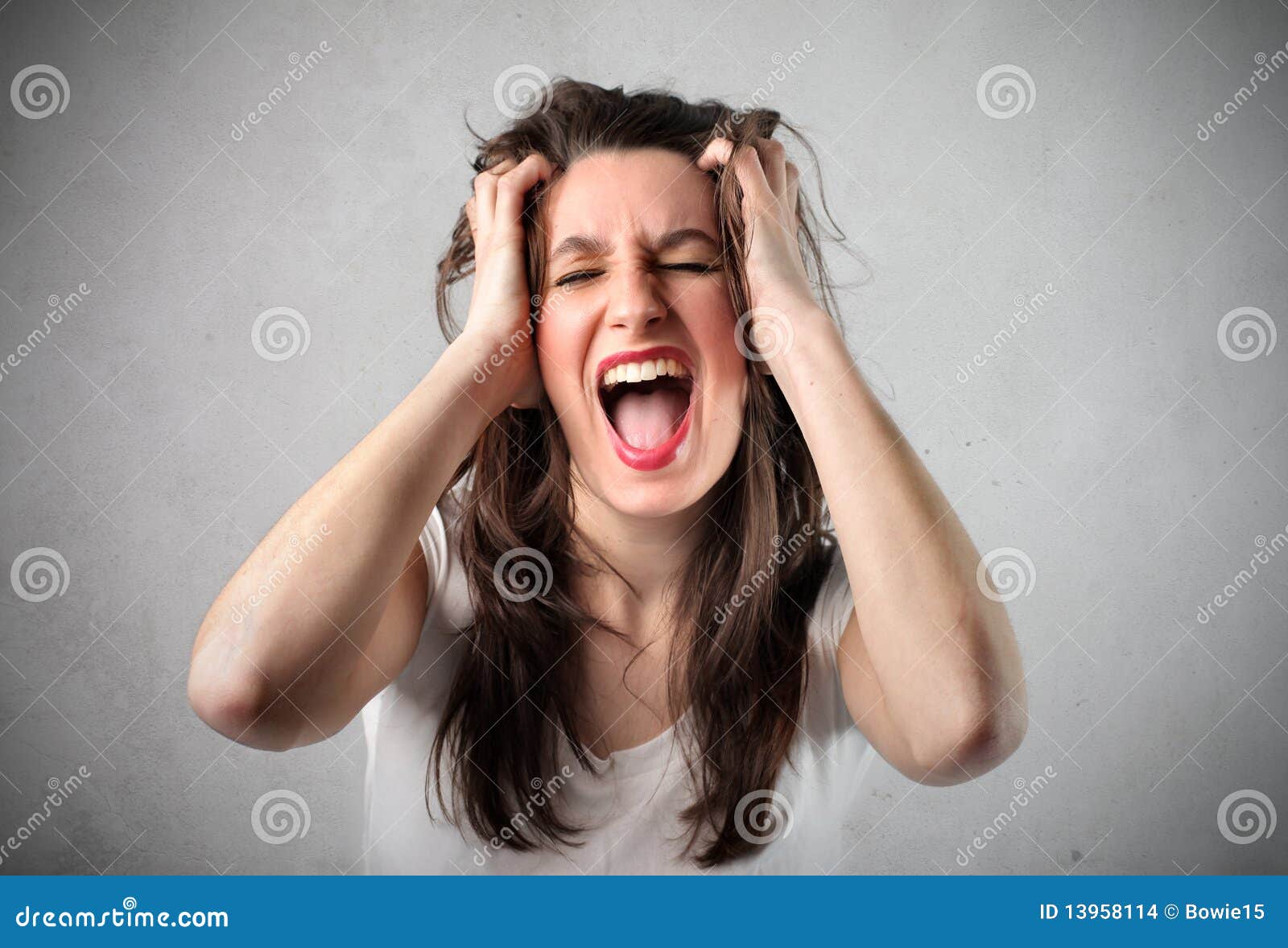 Shout stock photo. Image of caucasian, woman, girl, portrait - 13958114