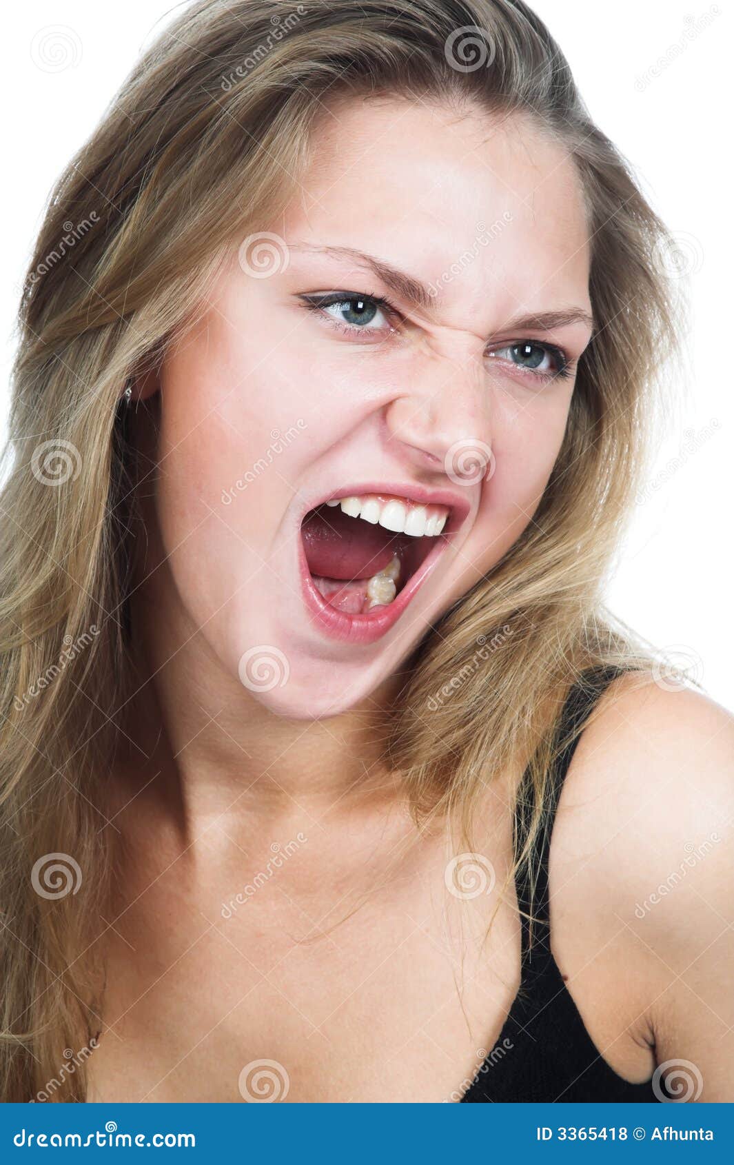 Shout stock photo. Image of adult, effort, facial, nature - 3365418