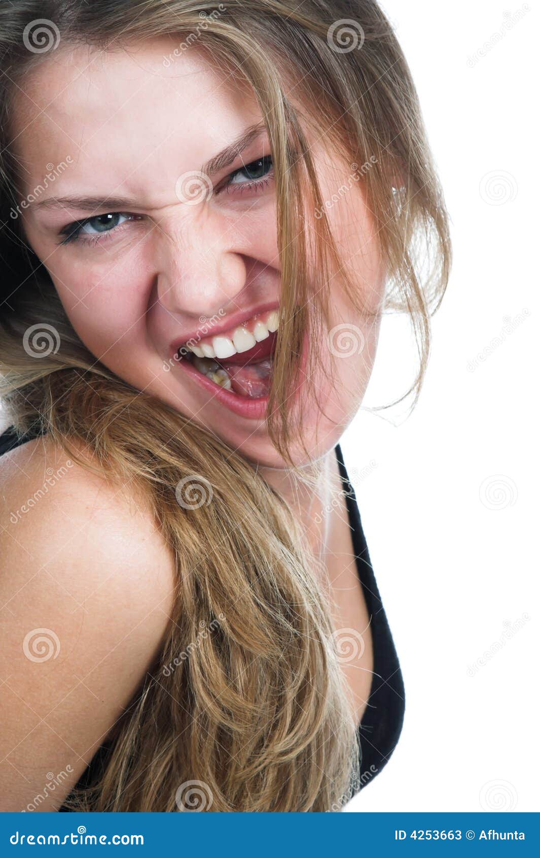 Shout stock image. Image of delight, eyes, mouth, chin - 4253663