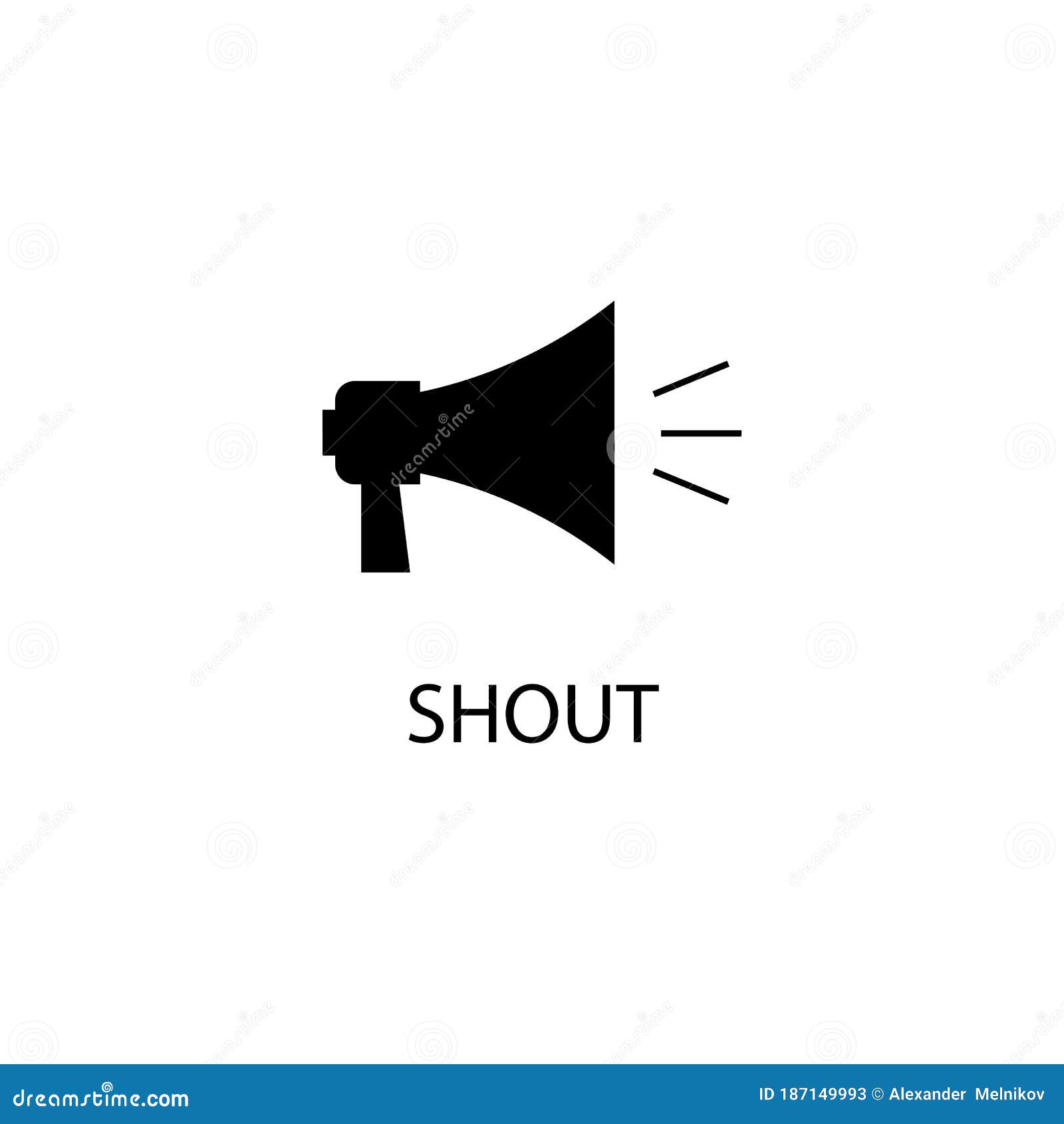 Shout Black Sign Icon. Vector Illustration Eps 10 Stock Illustration ...