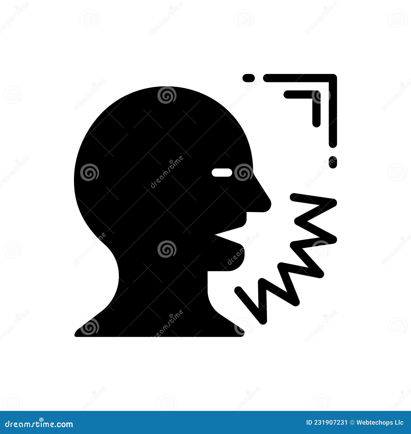 Black Solid Icon for Shout, Voice and Sound Stock Vector - Illustration ...