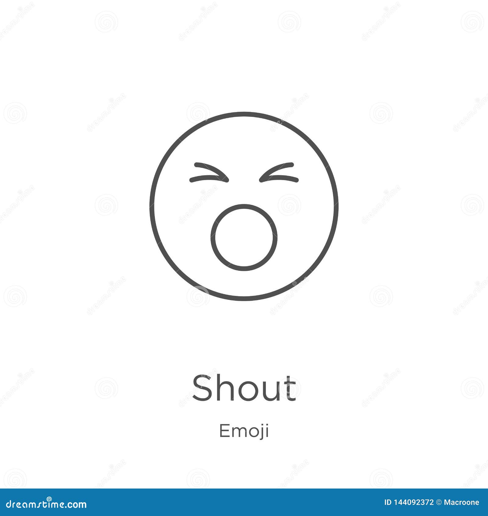 Shout Icon Vector from Emoji Collection. Thin Line Shout Outline Icon ...
