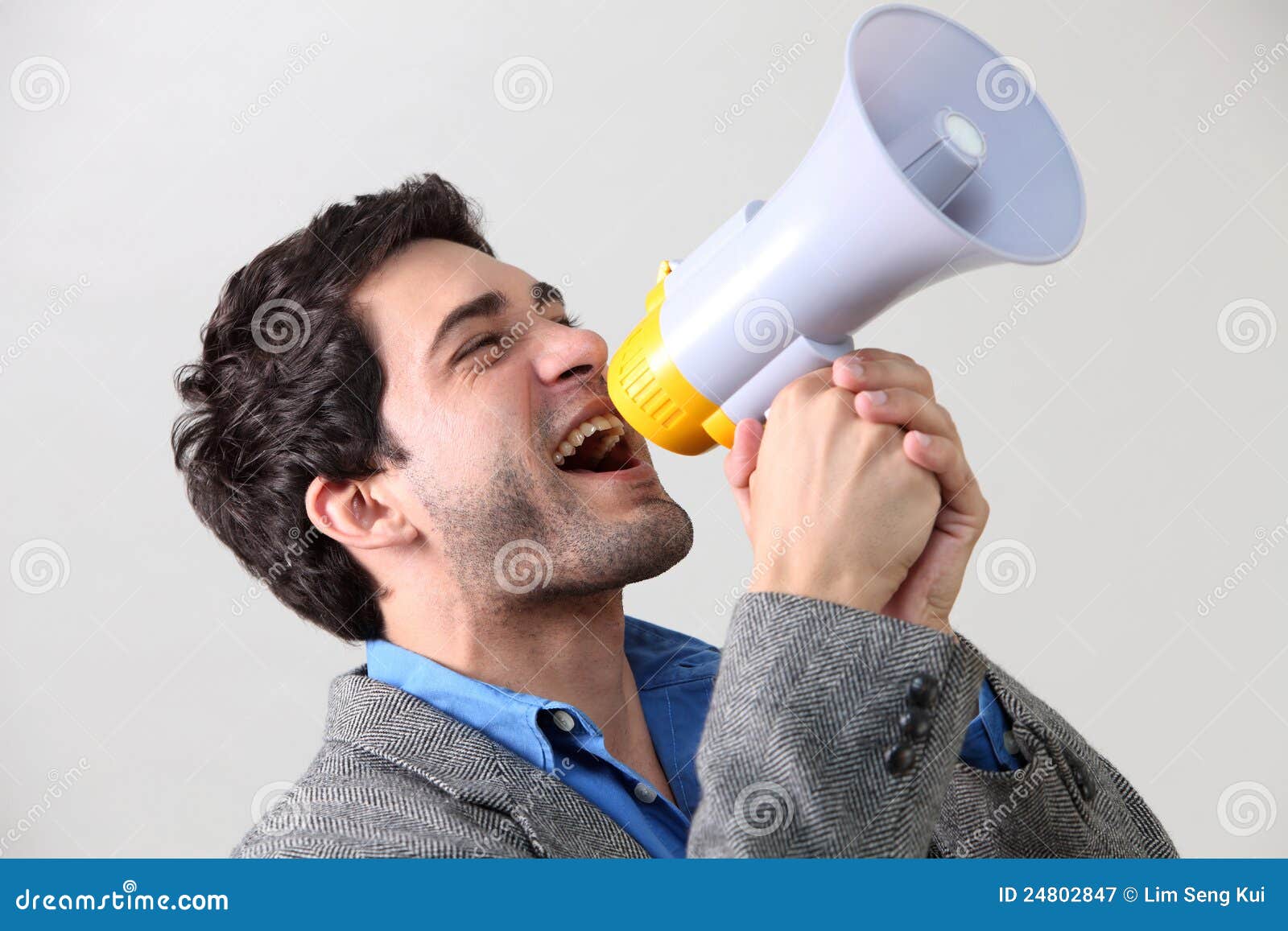 Shout loud stock image. Image of hair, noise, mouth, businessman - 24802847