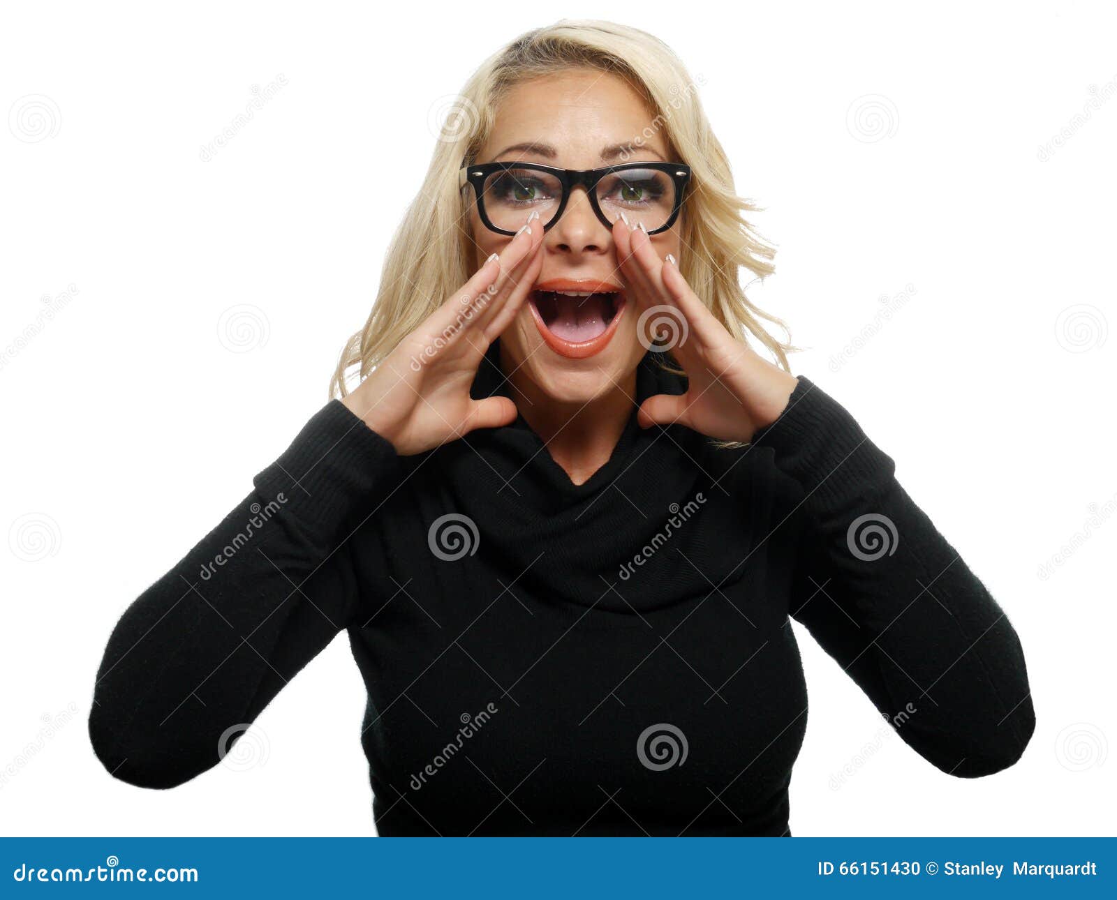 Shout out. stock photo. Image of model, attractive, cute - 66151430