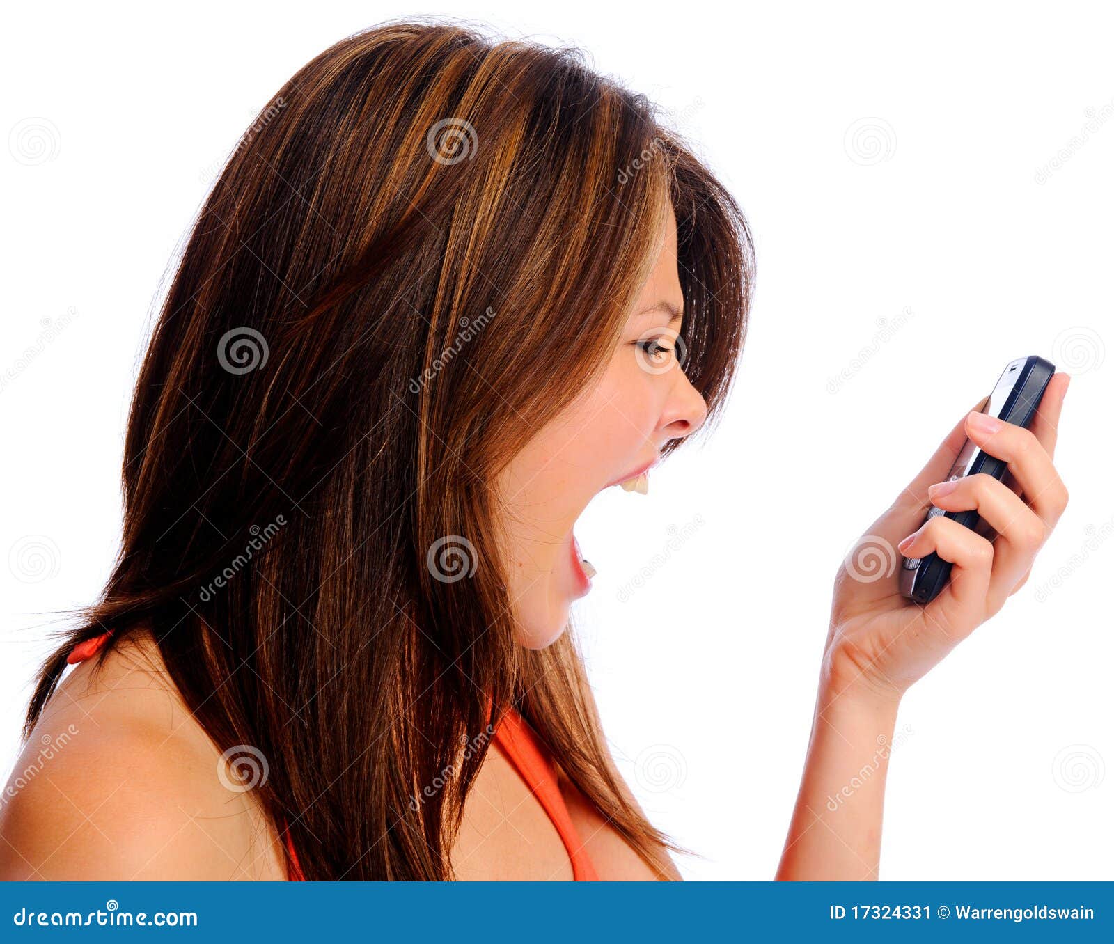 Shout at the phone stock image. Image of frustrated, phone - 17324331