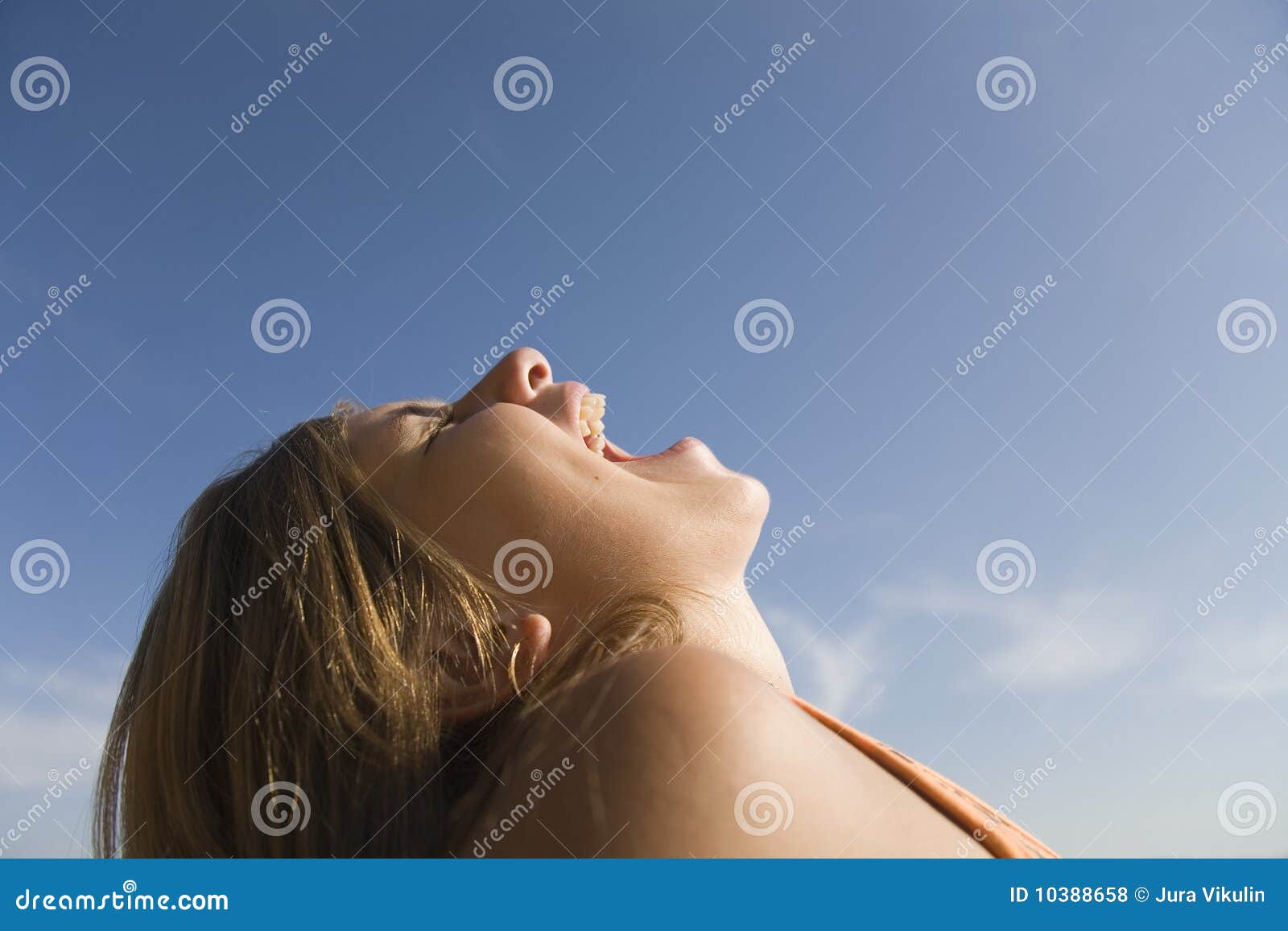 Shout in the sky stock photo. Image of blue, youth, caucasian - 10388658