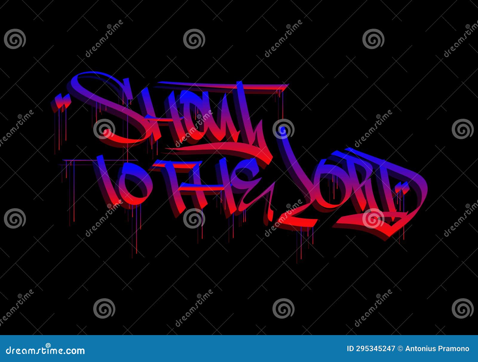 SHOUT TO the LORD Word Graffiti Tag Style Stock Vector - Illustration ...