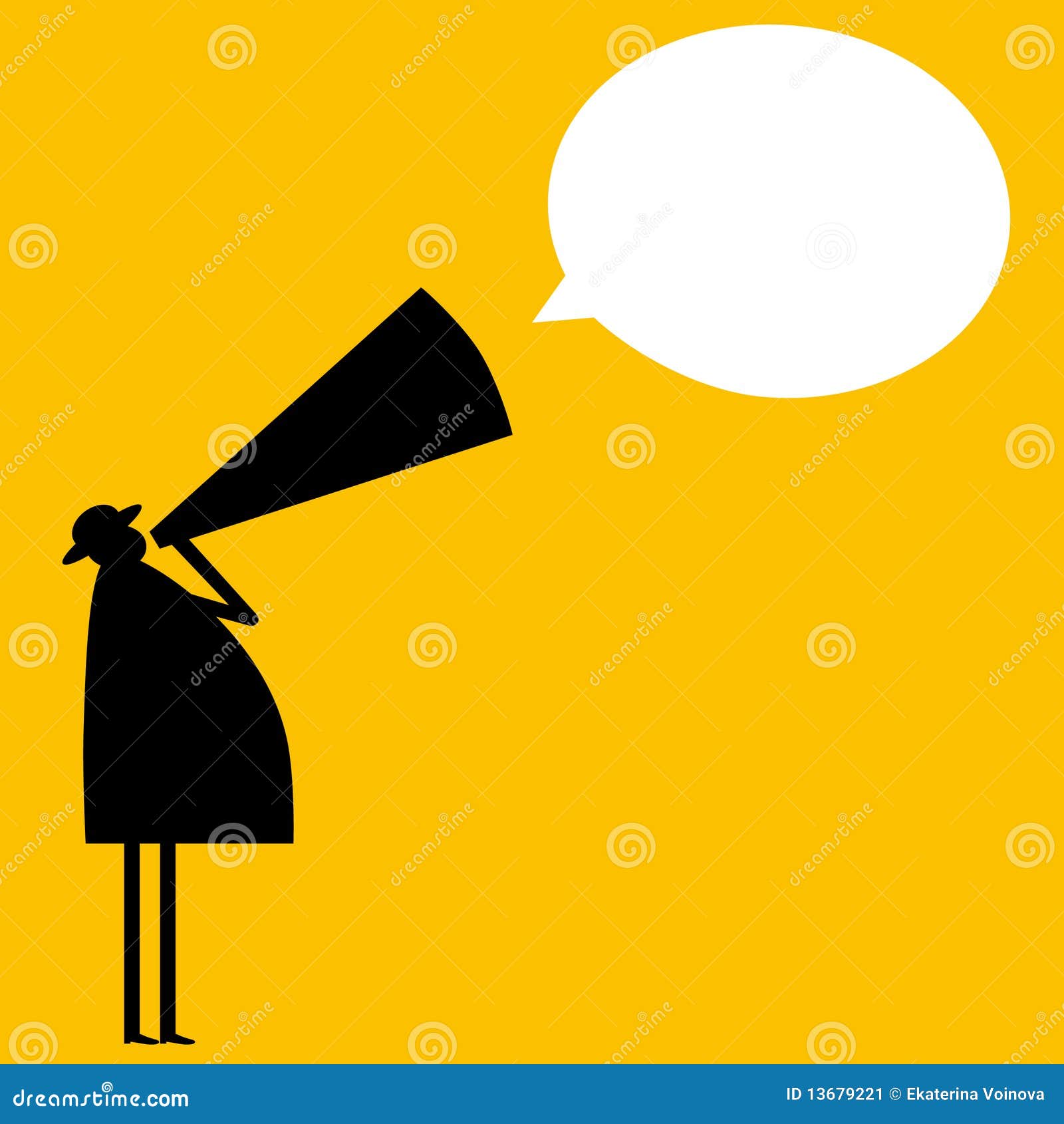 Shouting stock vector. Illustration of hold, businessman - 13679221