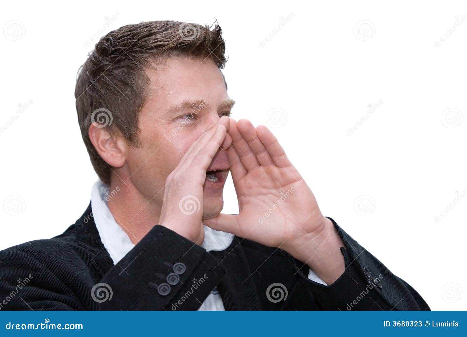 Shouting stock image. Image of business, caucasian, conceptual - 3680323