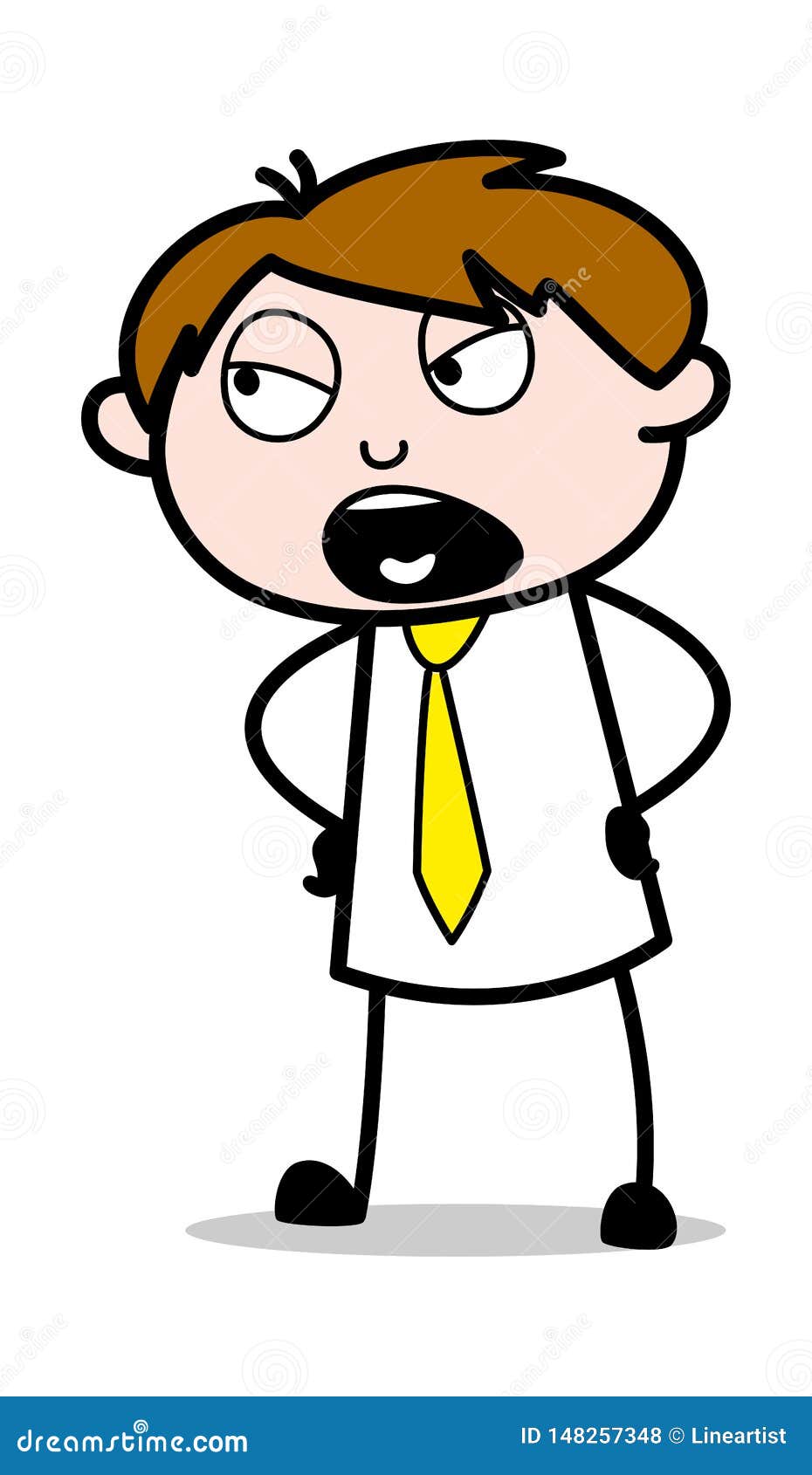 Shouting in Aggression - Office Salesman Employee Cartoon Vector ... Shouting in Aggression - Office Salesman Employee Cartoon Vector ...