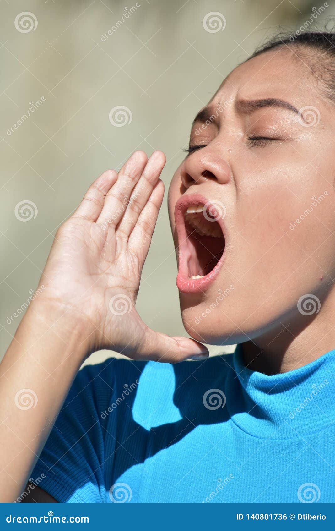Shouting Beautiful Asian Female Stock Photo - Image of aloud, yell ...