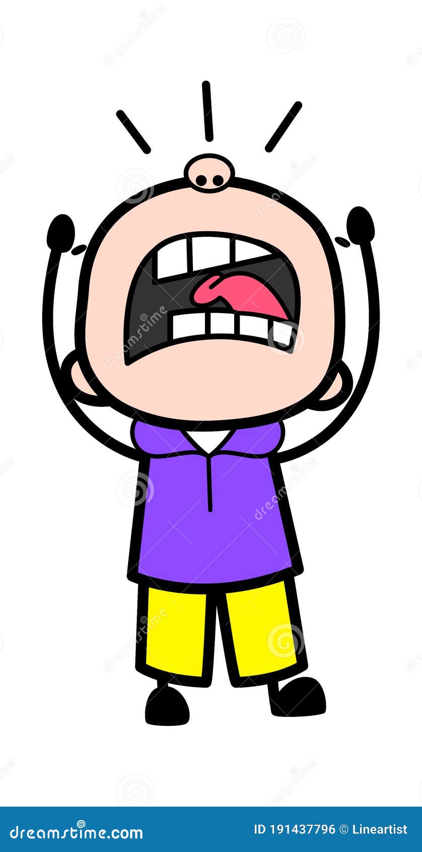 Shouting Boy Cartoon stock illustration. Illustration of childhood ...