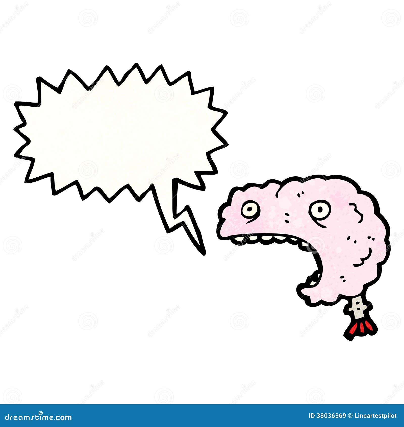 Shouting brain cartoon stock vector. Illustration of cloud - 38036369