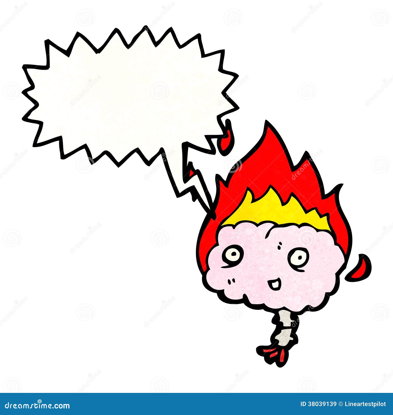 Shouting brain cartoon stock vector. Illustration of funny - 38039139