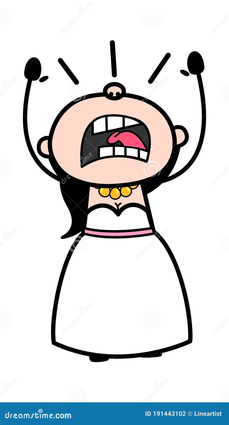 Irritated Bride Cartoon Illustration | CartoonDealer.com #191443187