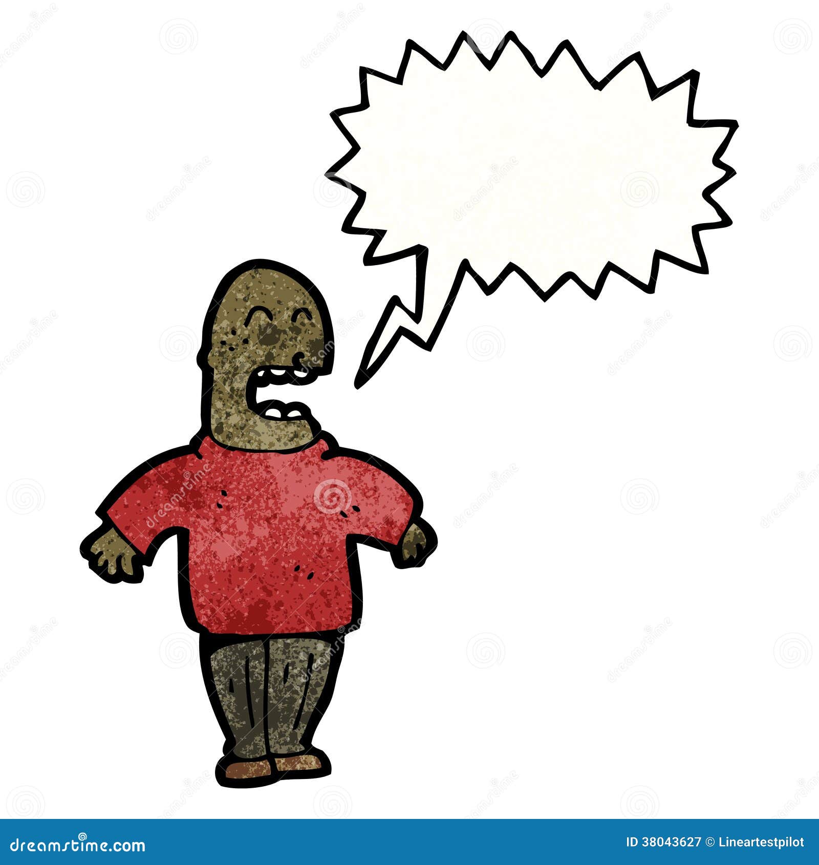 Shouting cartoon man stock vector. Illustration of crazy - 38043627