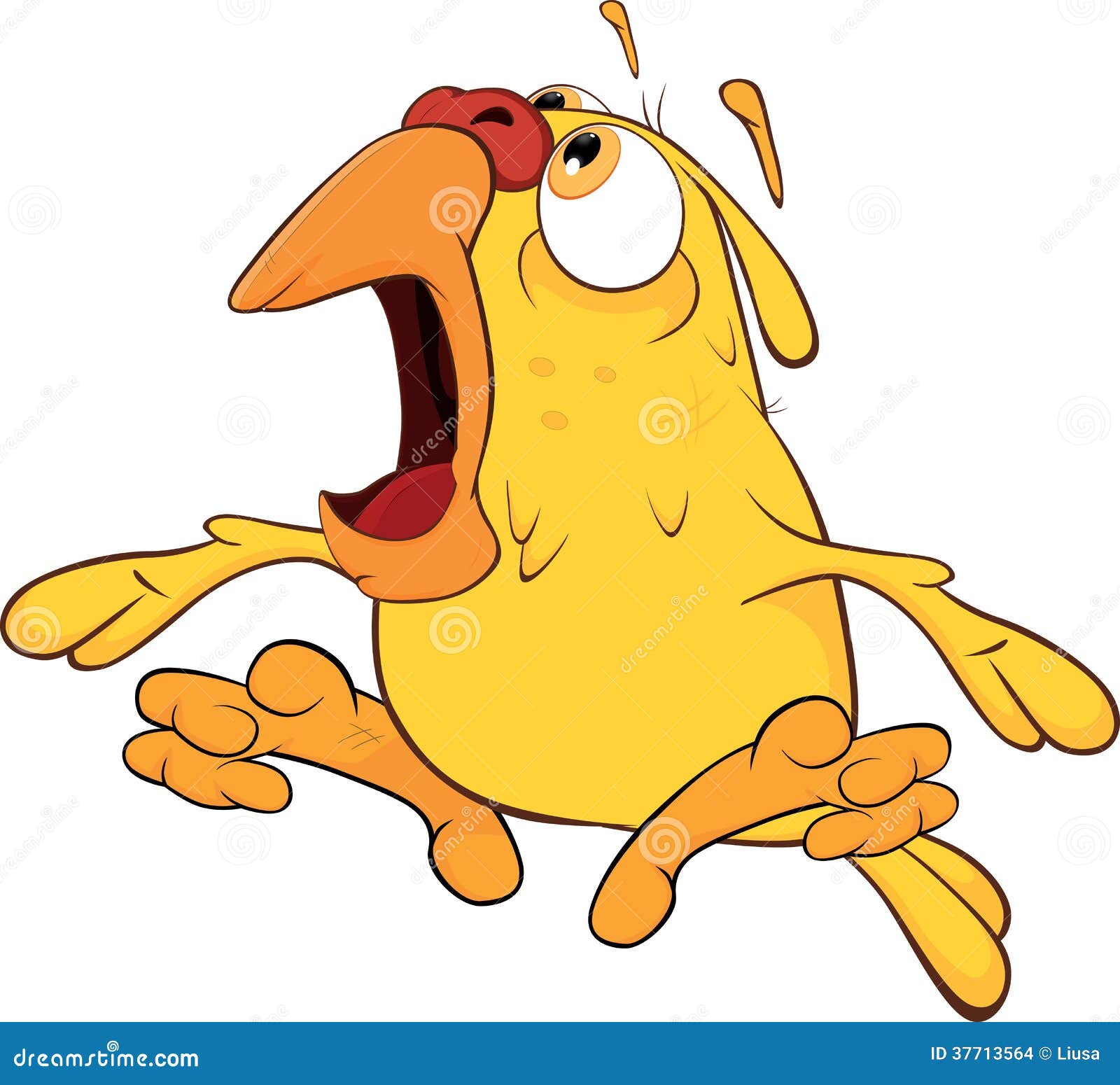 Shouting chicken cartoon stock vector. Illustration of small - 37713564