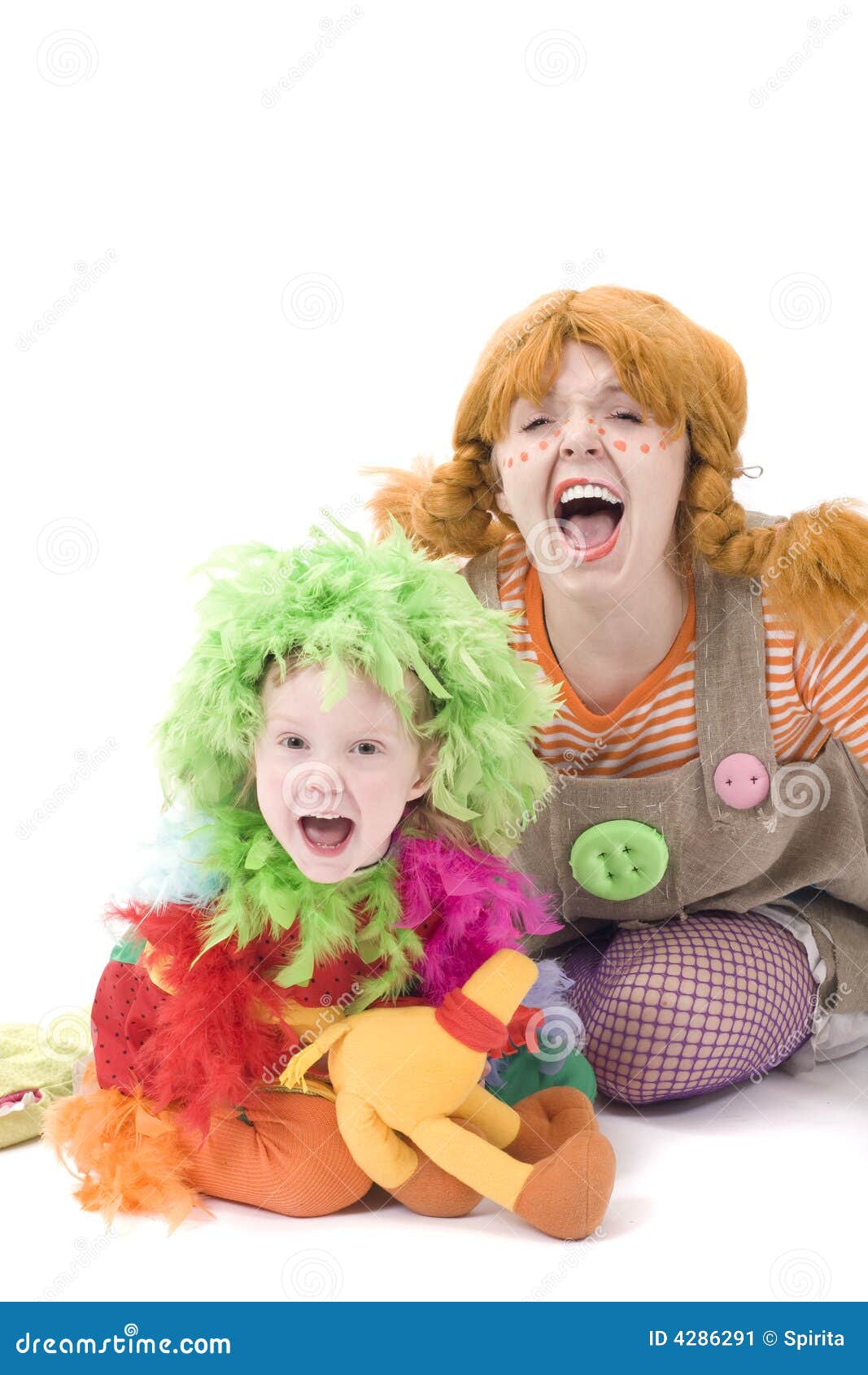 Shouting Clowns stock image. Image of amusement, child - 4286291