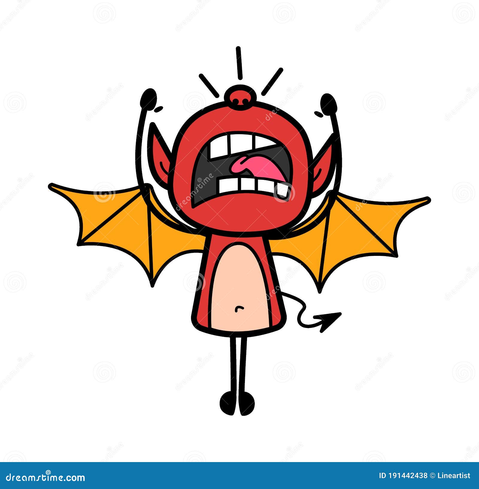 Shouting Devil Cartoon stock illustration. Illustration of character ...