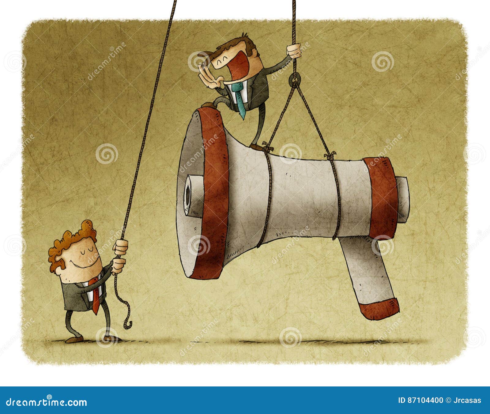Shouting Down To the Subordinate. Stock Illustration - Illustration of ...