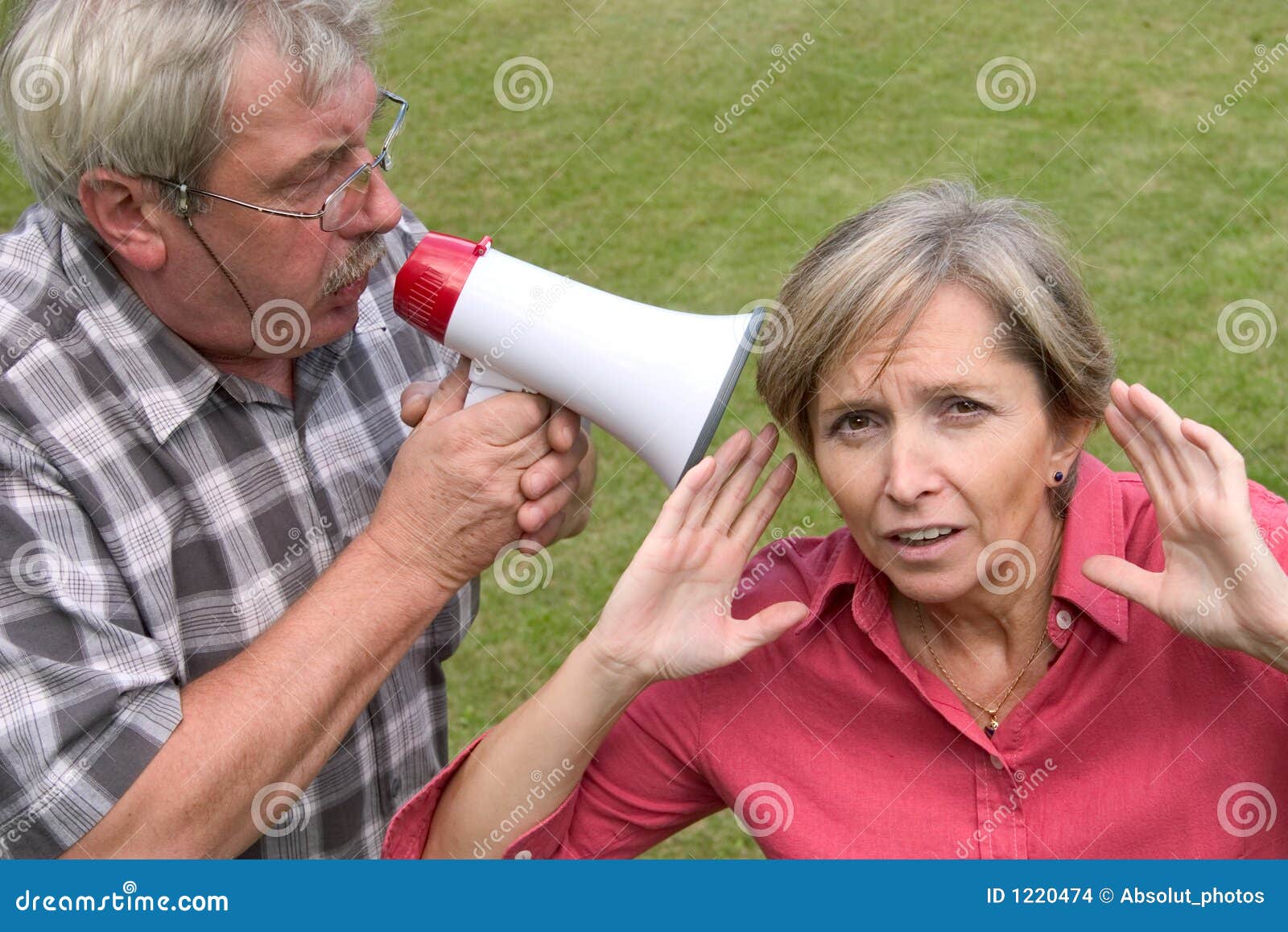 Shouting into the ear stock photo. Image of caucasian - 1220474