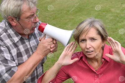 Shouting into the ear stock photo. Image of caucasian - 1220474