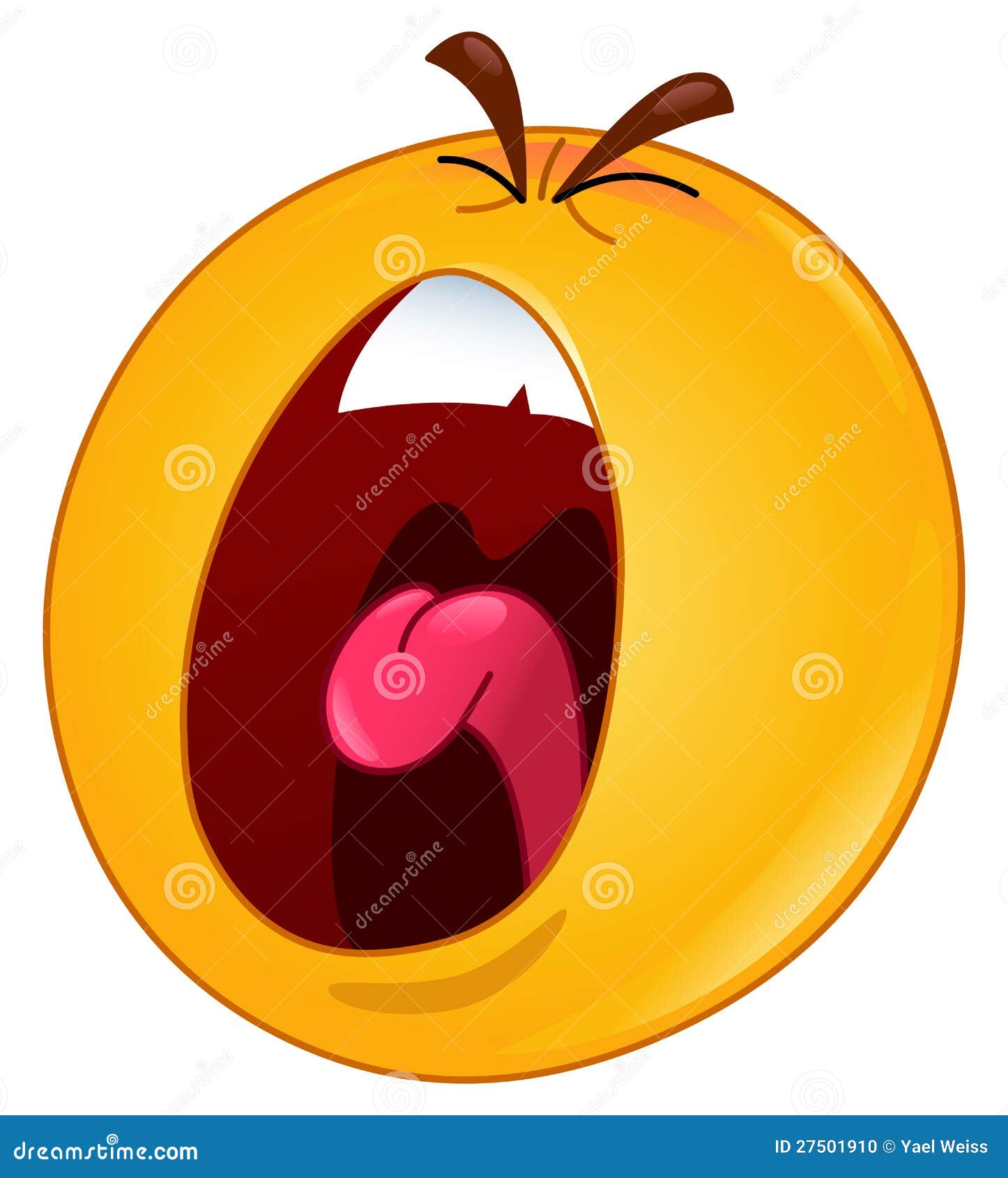 Shouting emoticon stock vector. Illustration of funny - 27501910