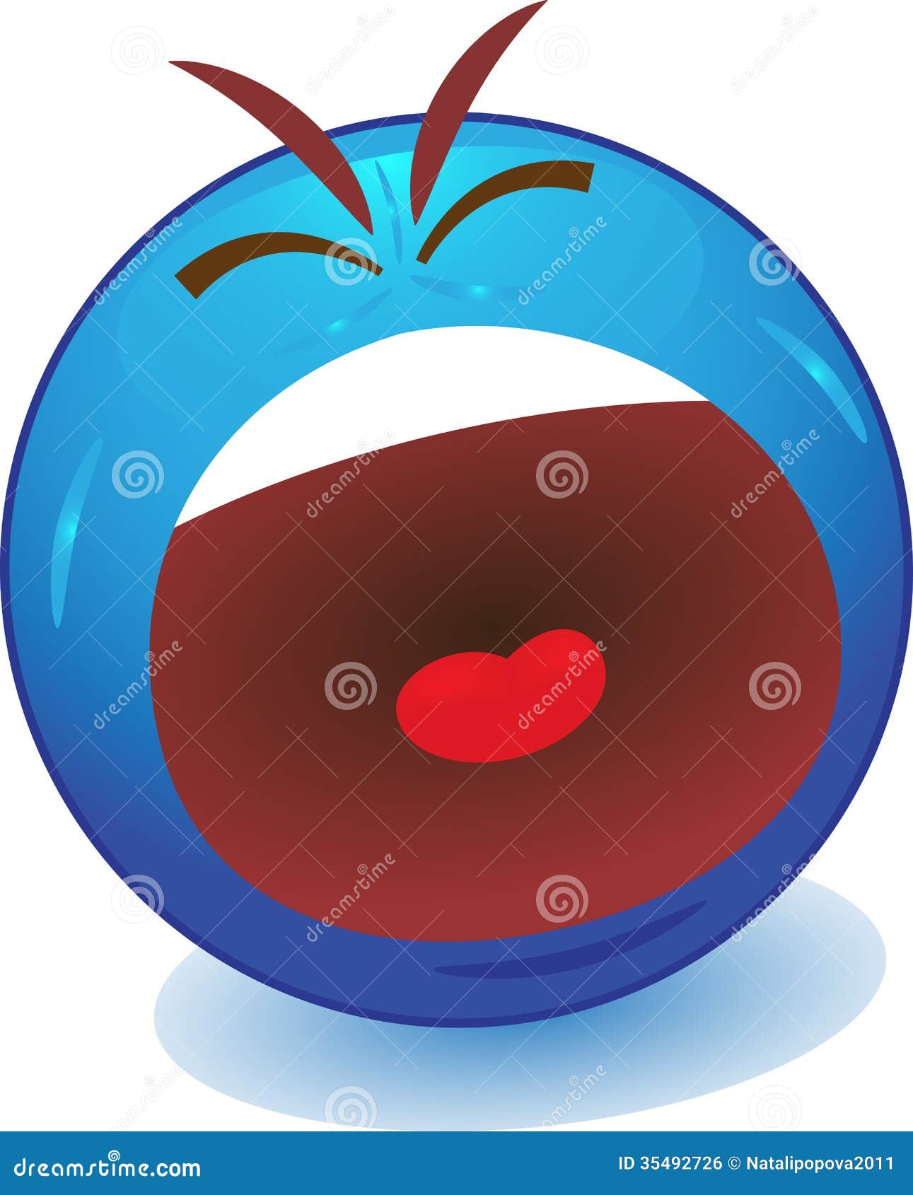 Shouting emoticon stock vector. Illustration of expression - 35492726