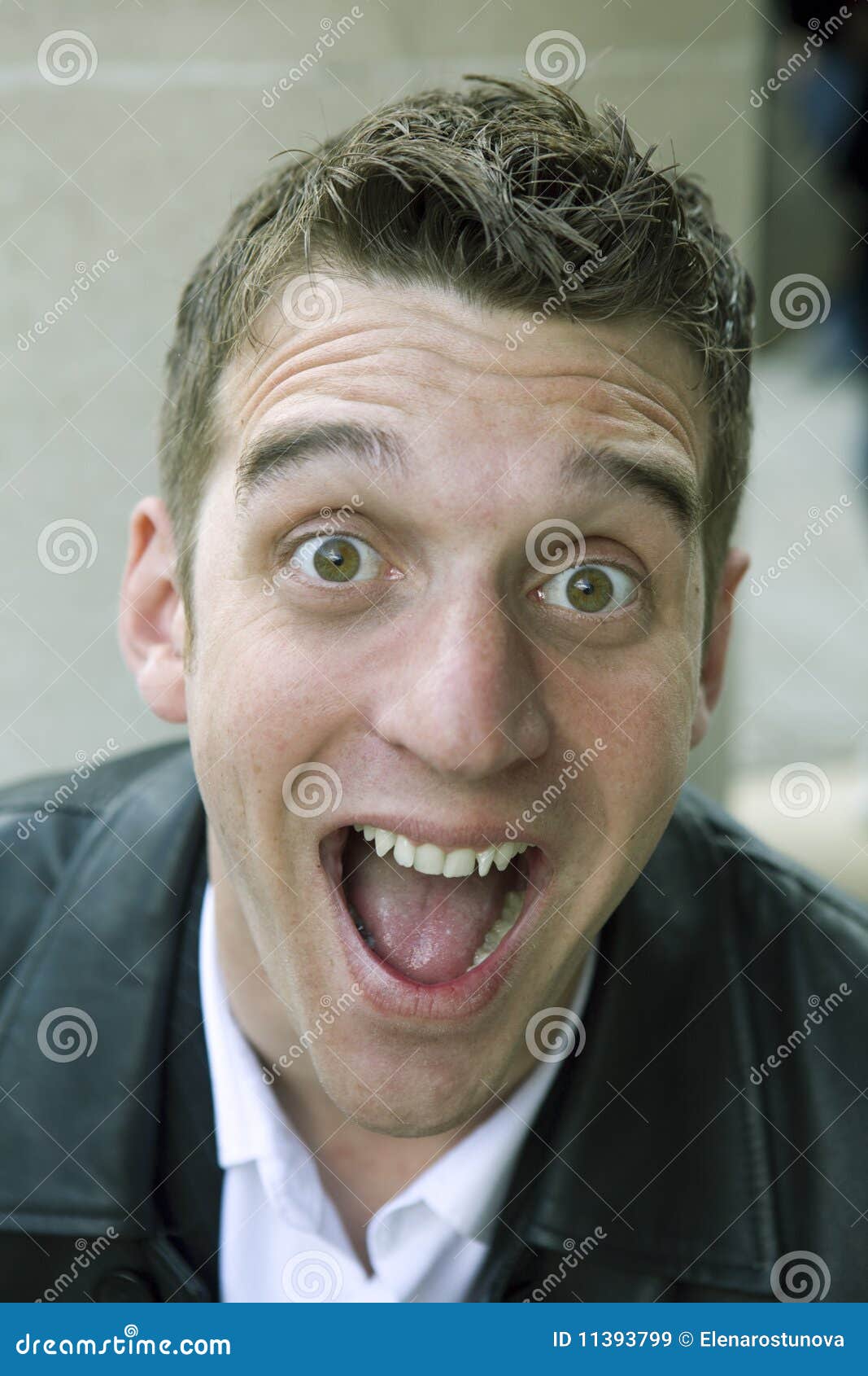 Shouting happy funny man stock image. Image of smiling - 11393799